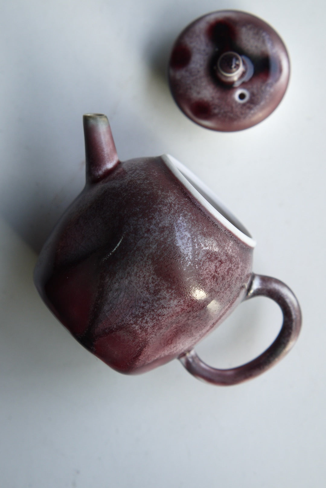 Wabi-Sabi Teapot 140ml Kiln-Altered Glaze Crackle Texture | Best Ceramics
