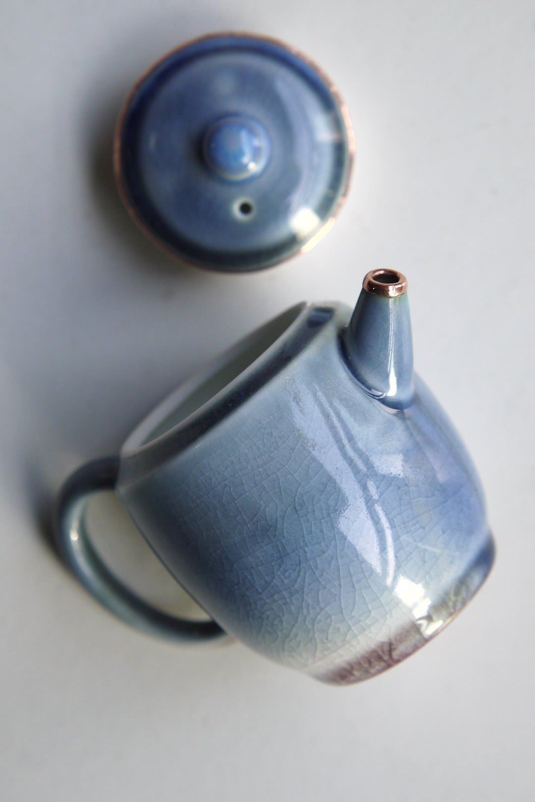 Wabi-Sabi Teapot with Copper Rim for Daily Tea Rituals |Best Ceramics