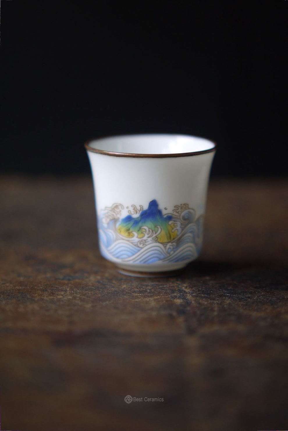 Jade Porcelain Landscape Teacup – Best Ceramics