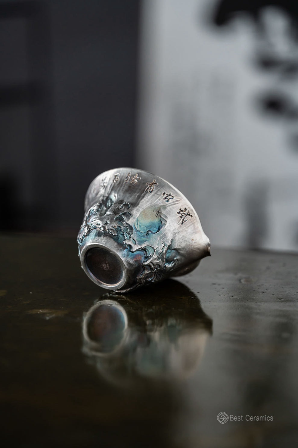 Handcrafted Dehua Porcelain Silver Mountain Fairness Cup|Best Ceramics