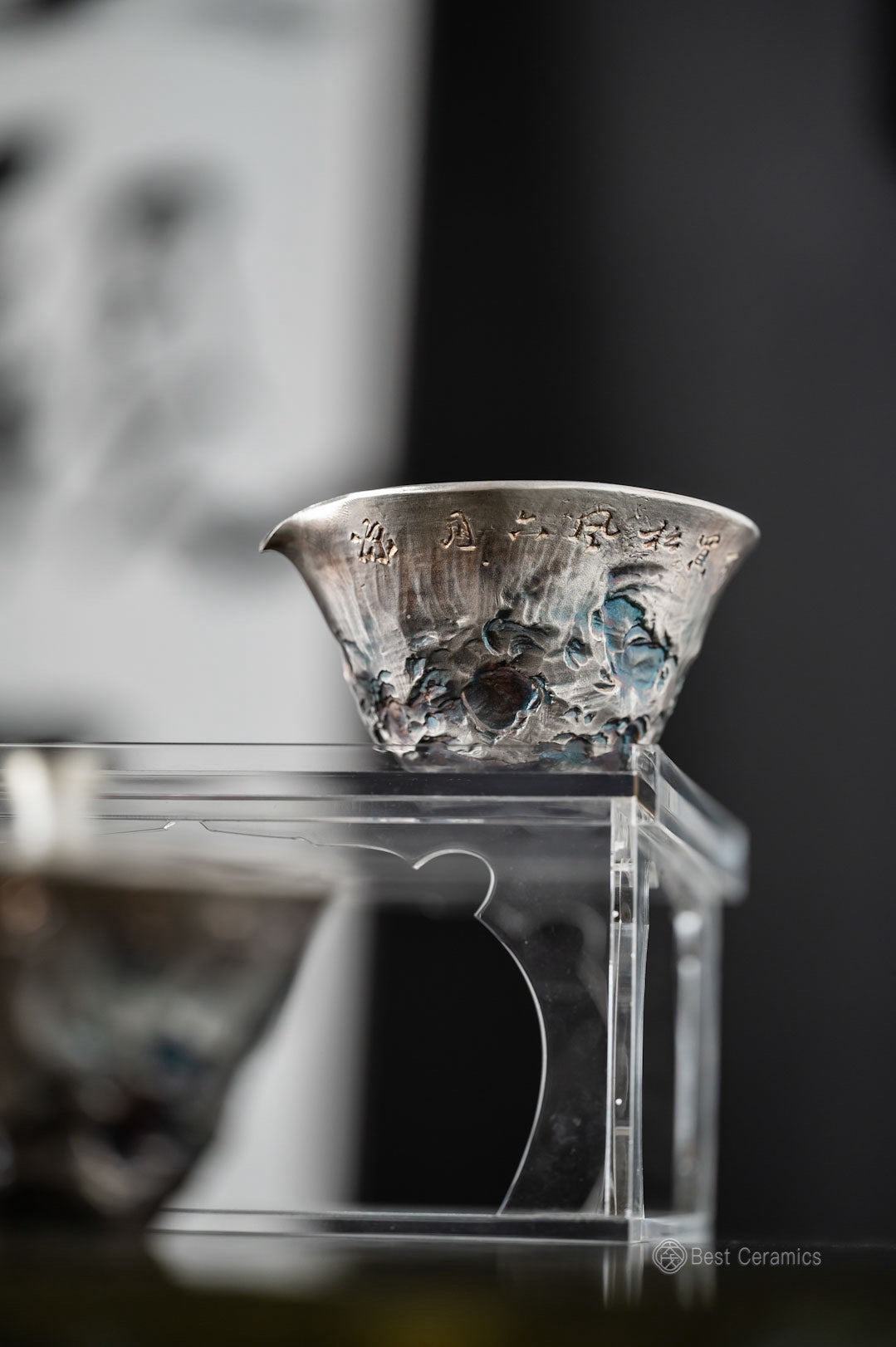 Handcrafted Dehua Porcelain Silver Mountain Fairness Cup|Best Ceramics