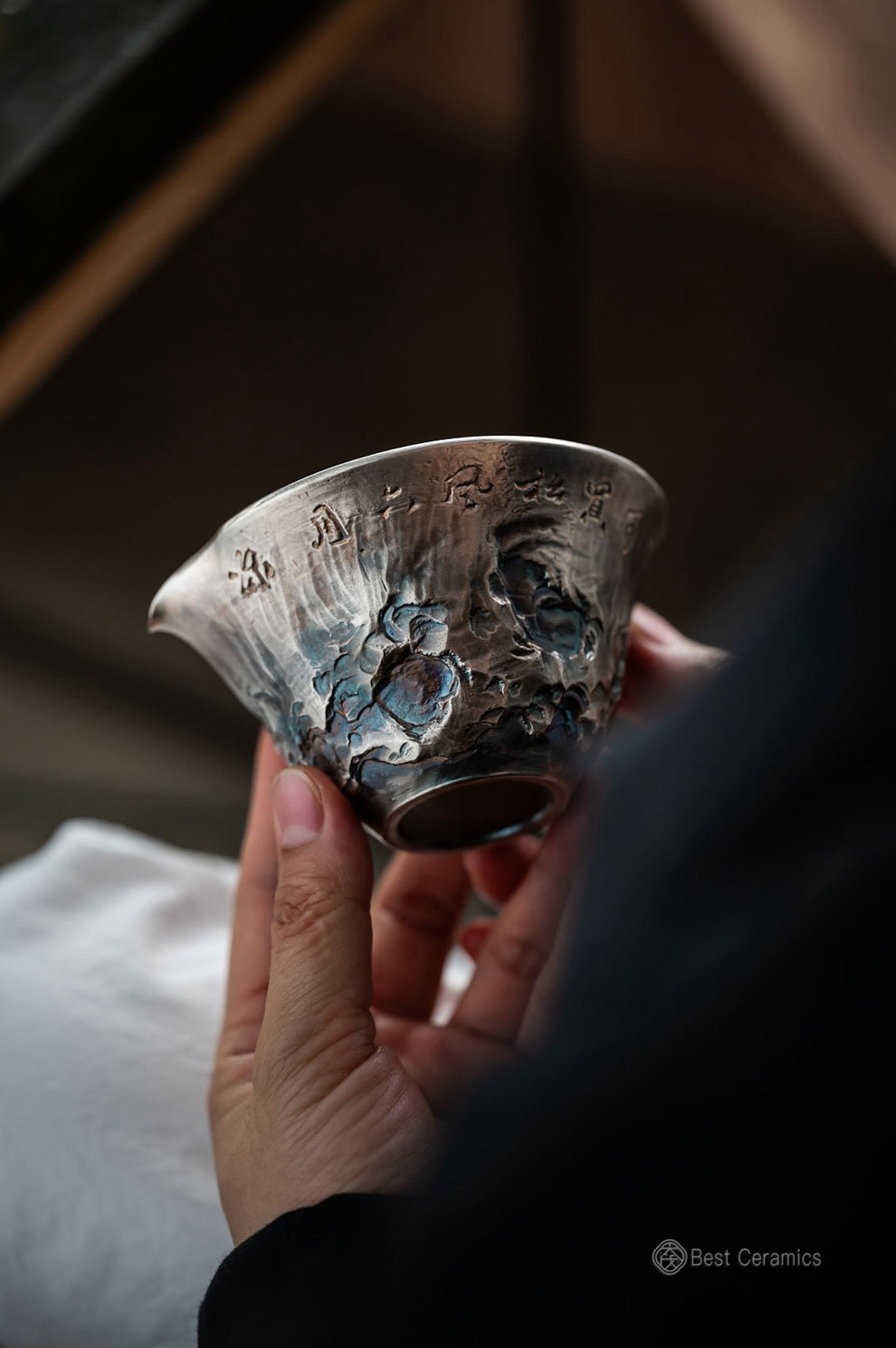 Handcrafted Dehua Porcelain Silver Mountain Fairness Cup|Best Ceramics