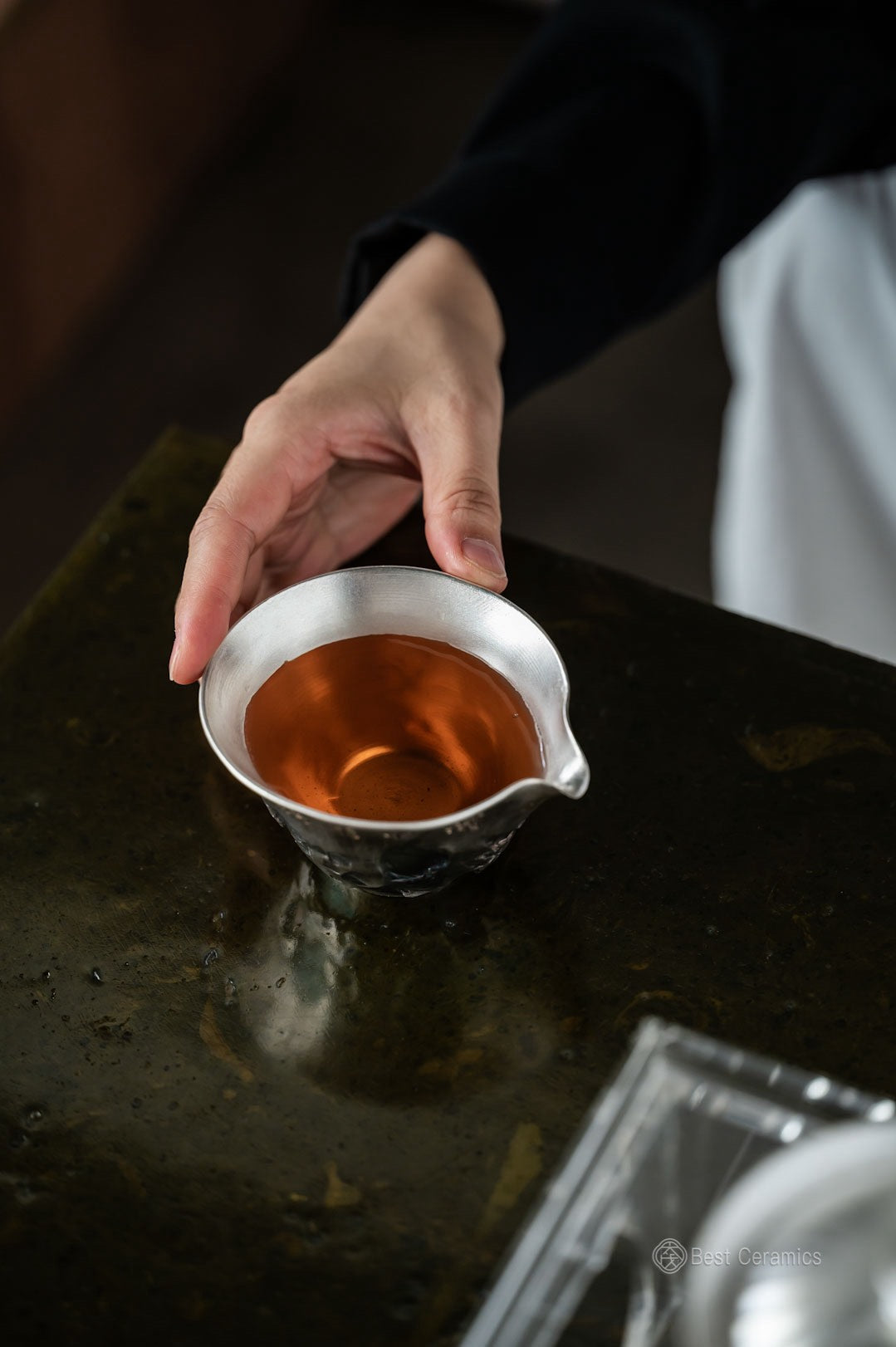 Handcrafted Dehua Porcelain Silver Mountain Fairness Cup|Best Ceramics